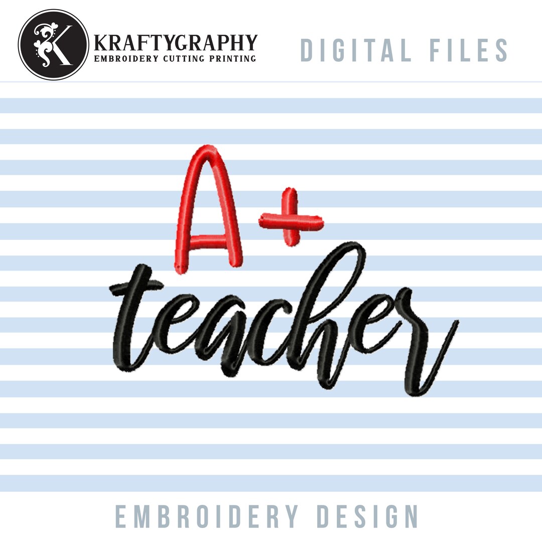 Teacher Appreciation Machine Embroidery Designs, a Teacher Embroidery ...