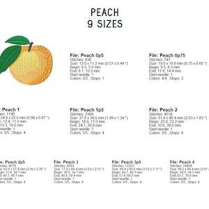 Simple Peach Machine Embroidery Design, Mini Peach Embroidery Patterns ...
