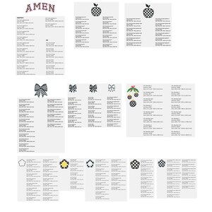 Checkered Machine Embroidery Designs Bundle, Checker Pattern Patch ...