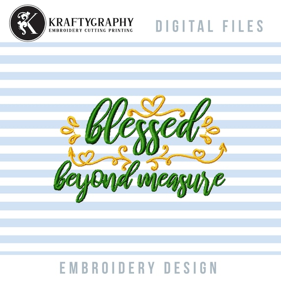 Blessed Machine Embroidery Designs Farmhouse Embroidery | Etsy