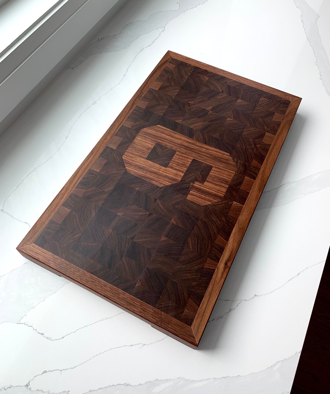Custom Walnut Endgrain Inlay Cutting Board - Etsy