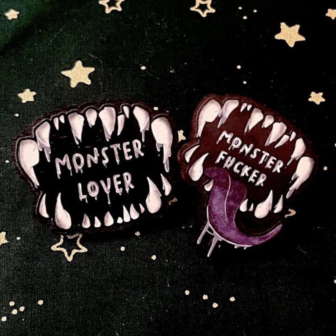 Wooden Pin Monster Lover / Monster Fucker / Horror / Teeth / Creepy ...