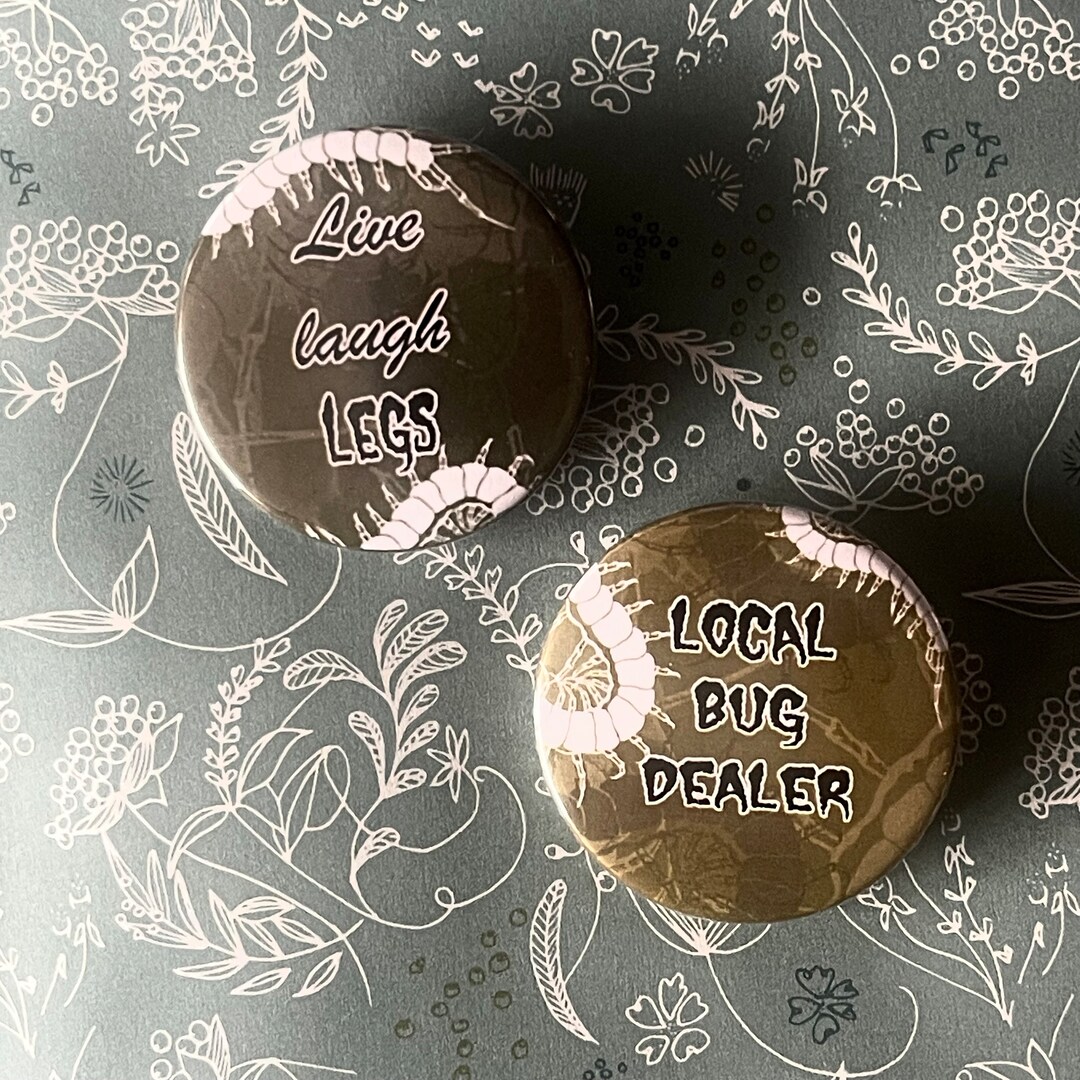 Centipede Pin Button 38mm / Insects / Entomology / Bugs / Nature / Live ...