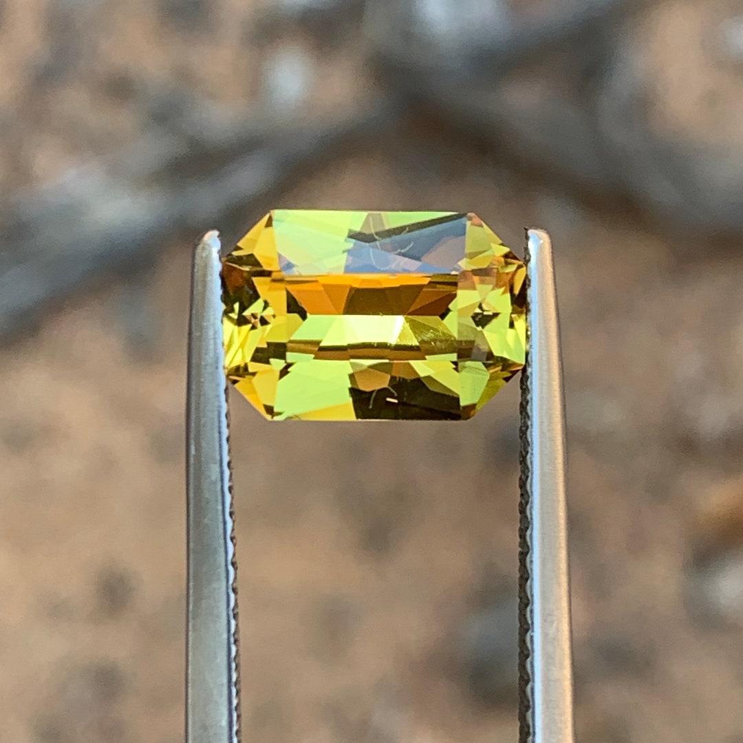 3.67ct Yellow Sapphire, Unheated Rectangular Australia Natural Gemstone - Etsy