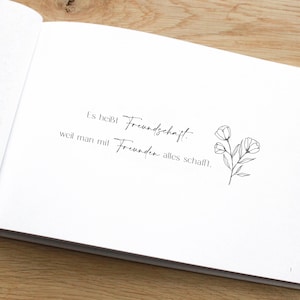 Freundebuch für Erwachsene | Freundebuch schlichtes Design ...