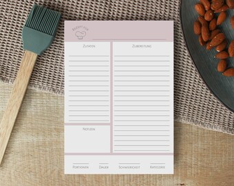 Recept sjabloon | Etsy Nederland