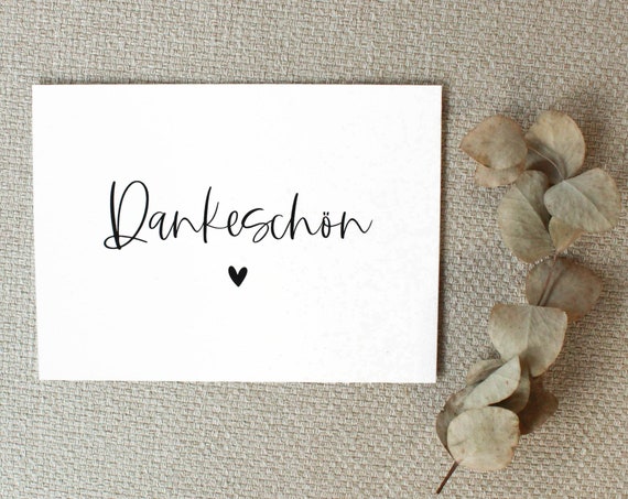 Kursive Dankeschön Karte