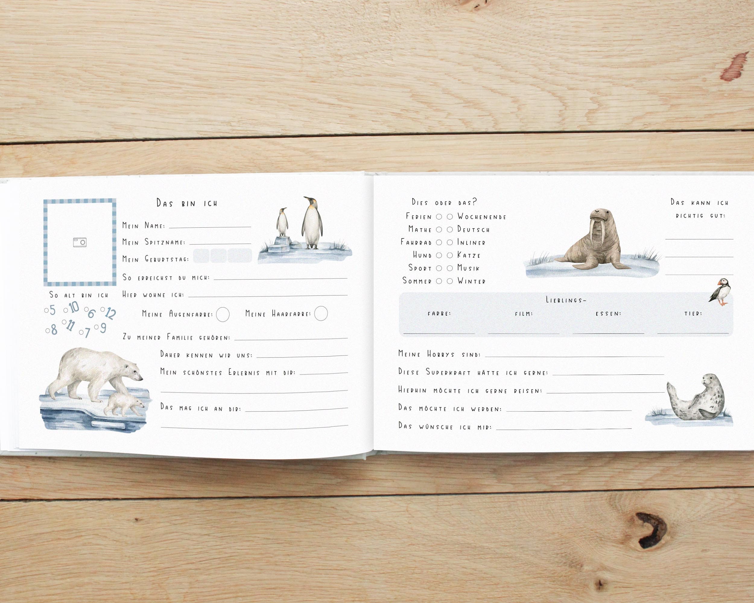 Freundebuch für Kinder Schule Freundealbum Tiere der Welt - Etsy.de