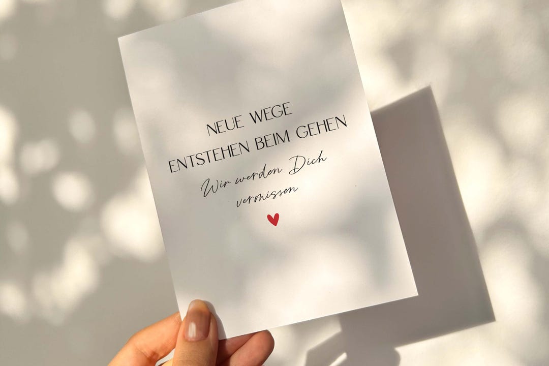 Postcard "new Paths Emerge as We Walk" | Farewell Card | New Beginning ...