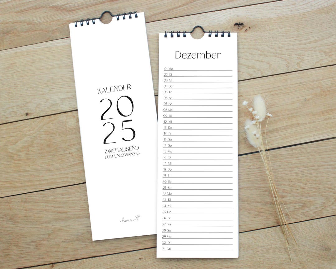 Wall Calendar 2025 Calendar 25 Kitchen Calendar Planner Simple Black ...
