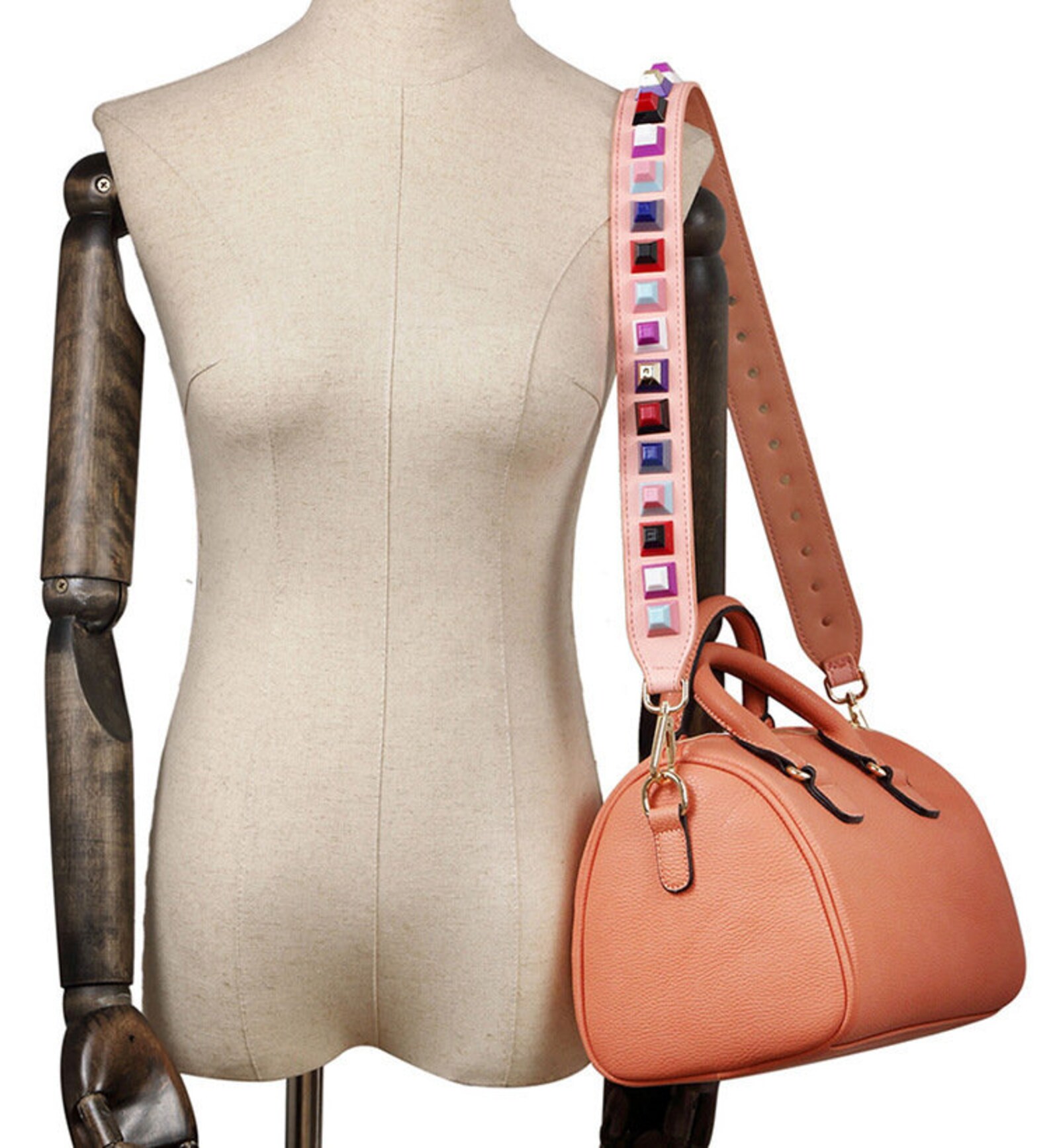 Addis Studded Bag Strap. Interchangeable Bag Strap Abstract Guitar ...