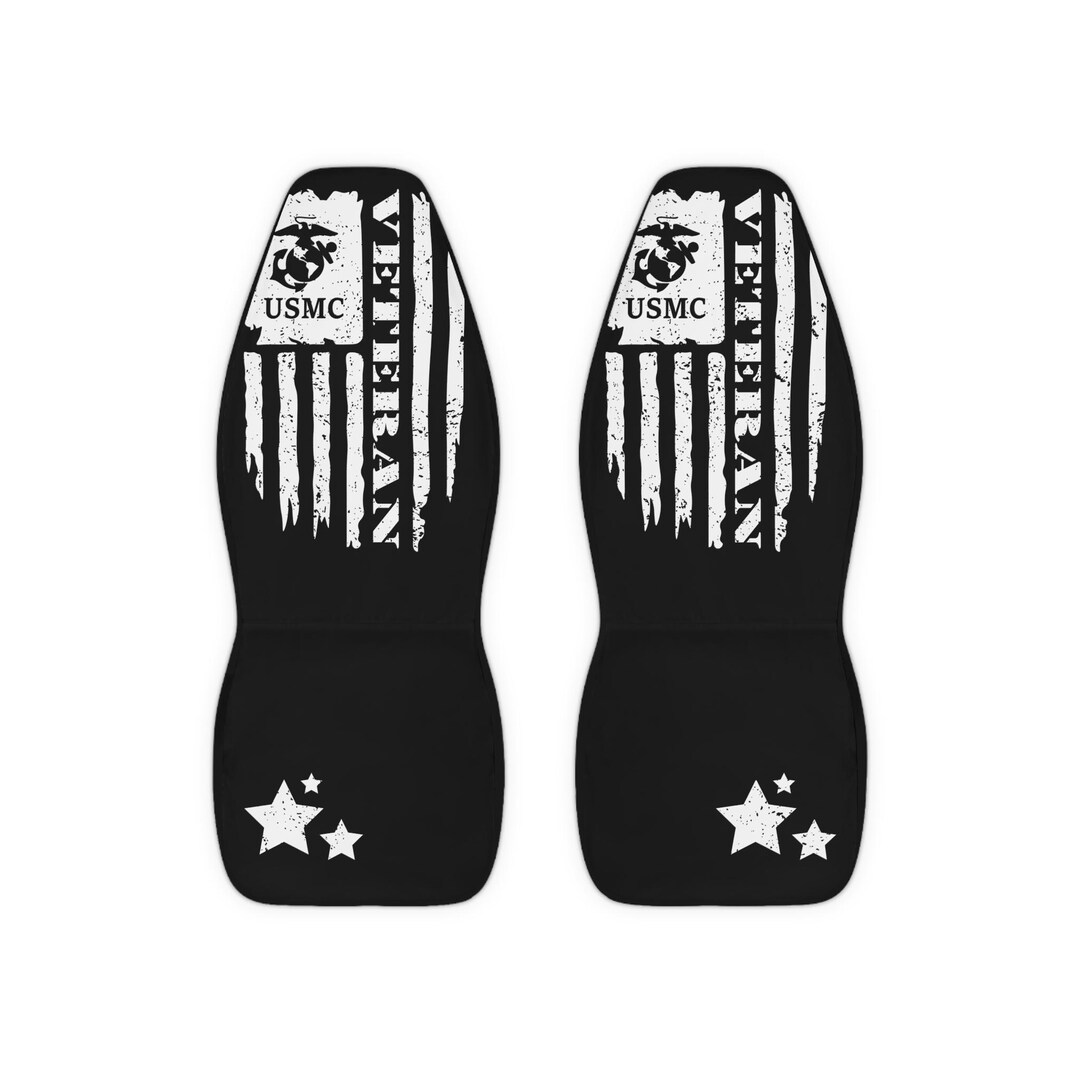 USMC Veteran Car Seat Covers, American Flag Car Seat Covers, USMC ...