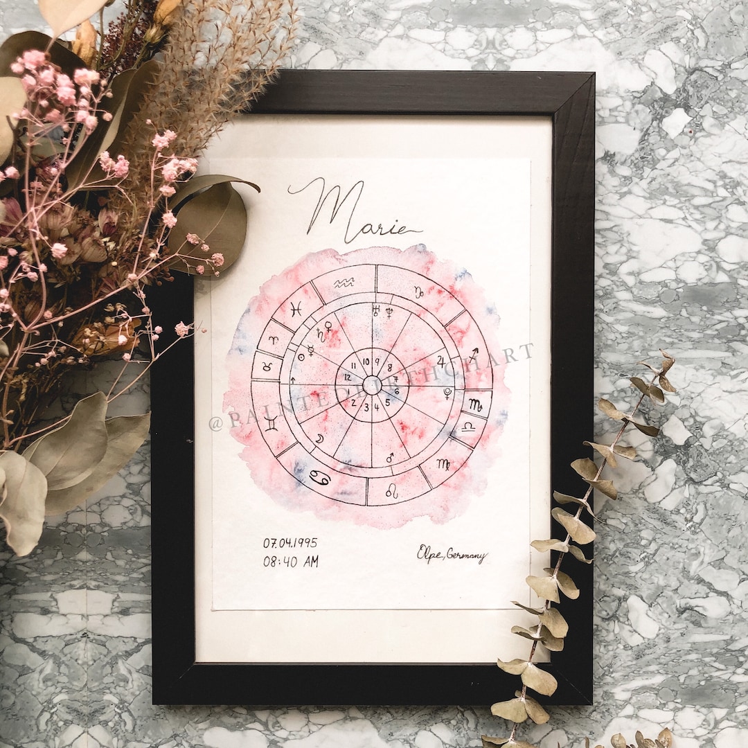 Personalized Birth Chart Unique and Hand Made - Etsy