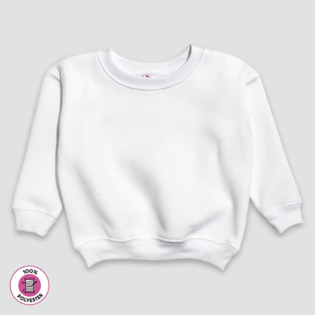 Sublimation Blanks- Infant/toddler/youth White Fleece Sweatshirt- 100% Polyester - Etsy