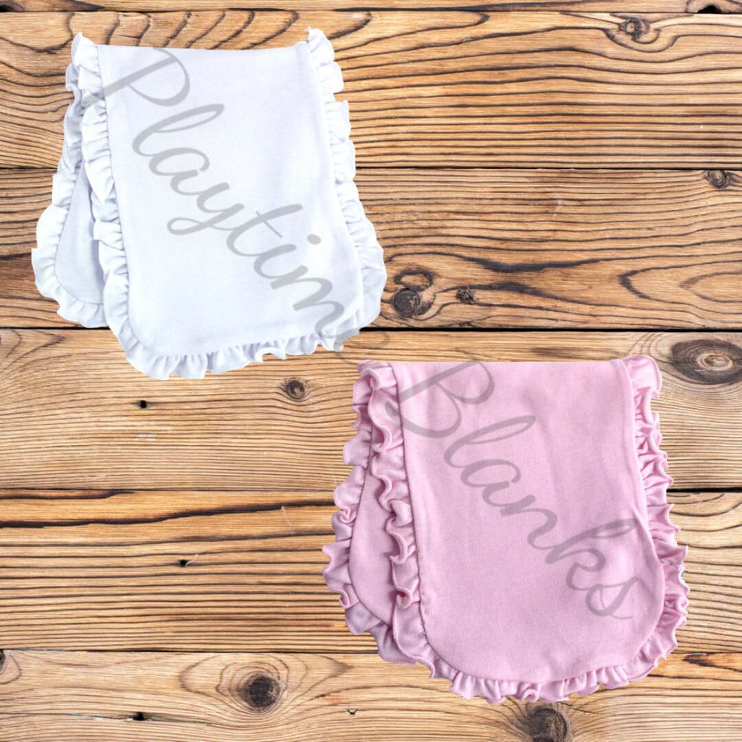 Sublimation Blanks- Infant- Ruffle Burp Cloth- 65% Polyester - Etsy
