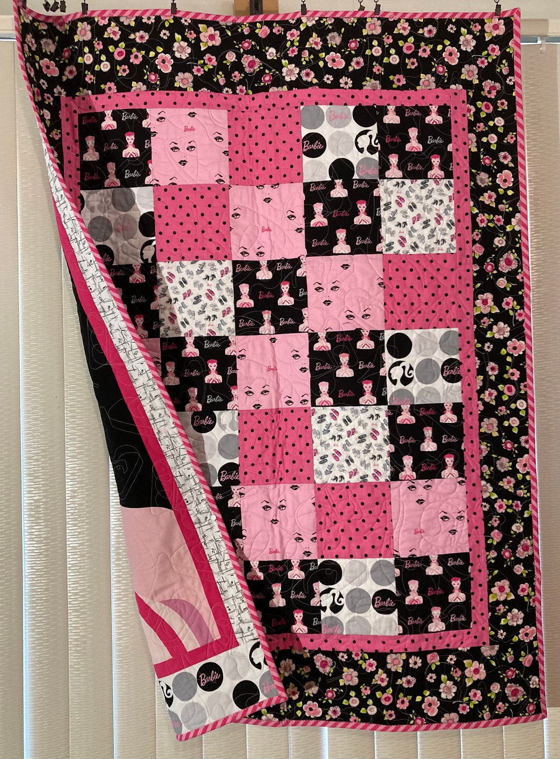 Barbie-02 Quilt, Approx 37 X 50 3197b - Etsy