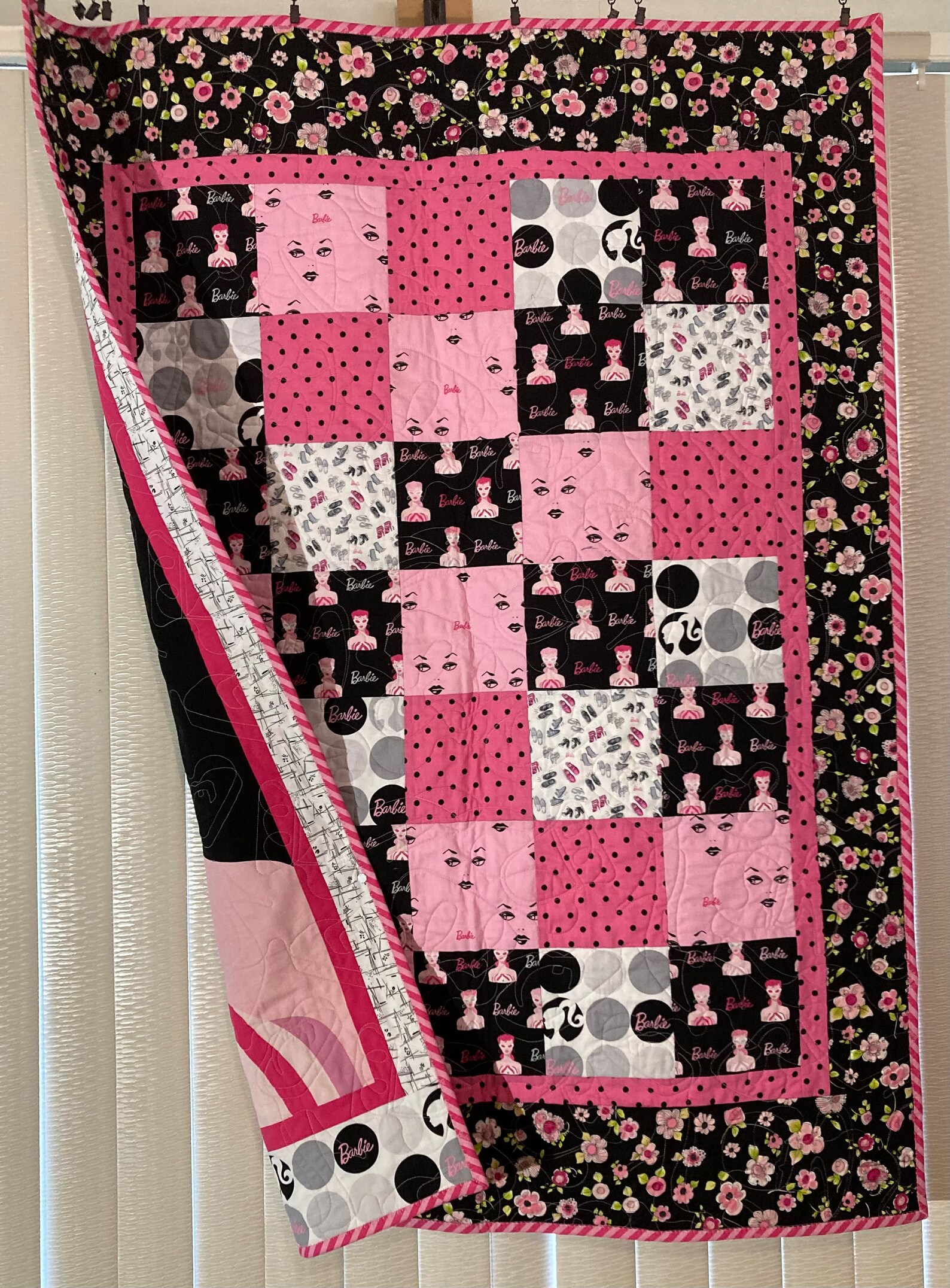 Barbie-02 Quilt, Approx 37 X 50 3197b - Etsy
