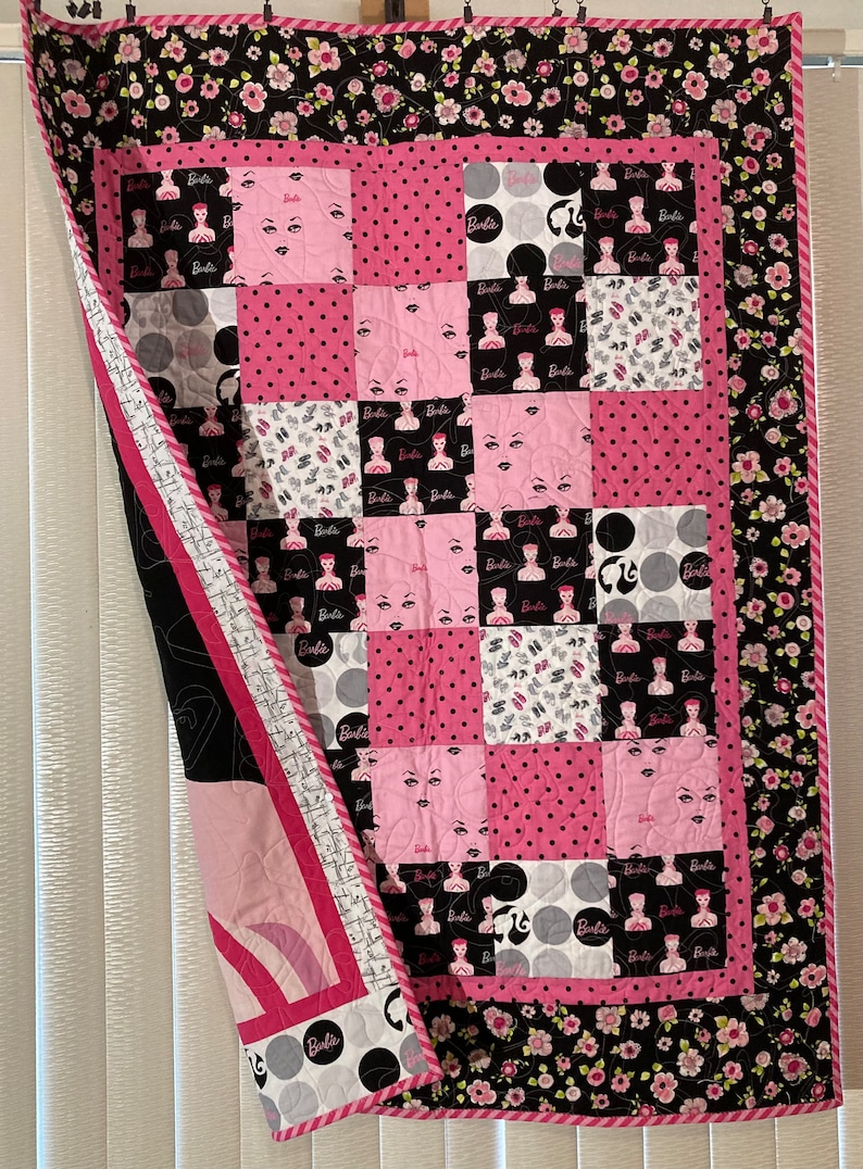 Barbie-02 Quilt, Approx 37 X 50 3197b - Etsy