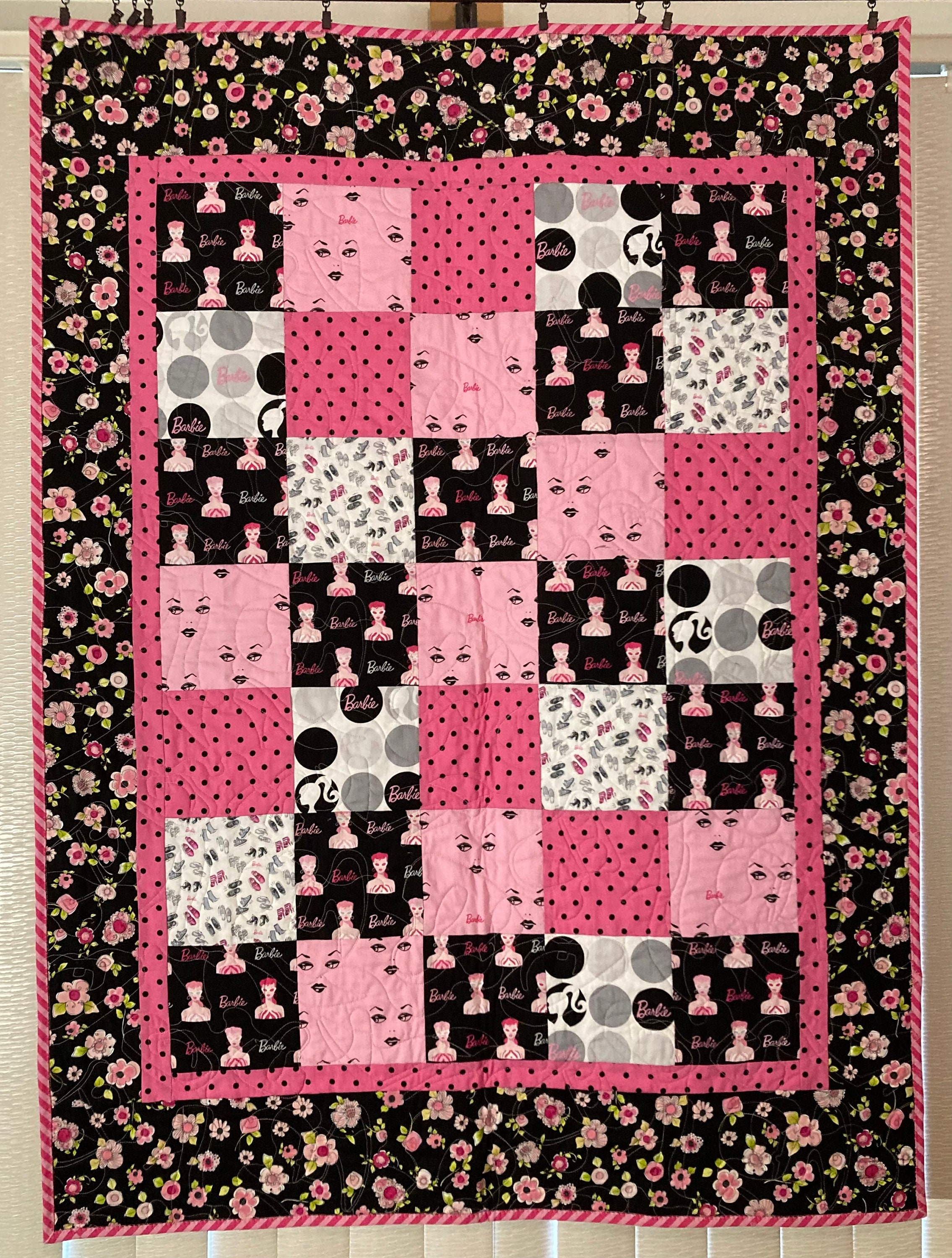 Barbie-02 Quilt, Approx 37 X 50 3197b - Etsy