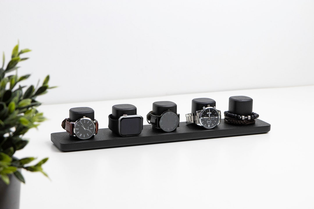 Solid Wood Watch Stand: Timepiece Display for Multiple Watches - Etsy