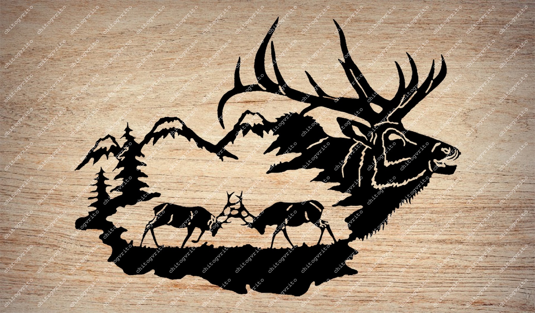 Elk Svg File Buck Svg Deers Clipart Animals Svg Wild | Etsy