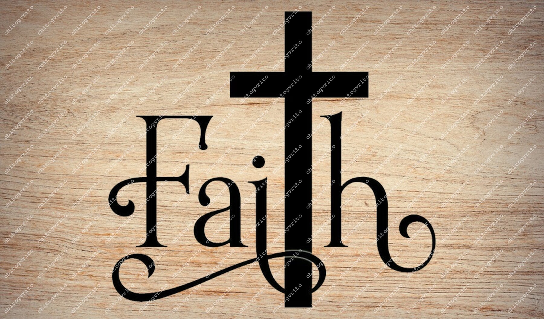 Faith Cross Script Faith Svg File Fait Cut File Etsy