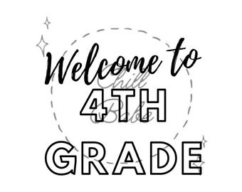 Welcome to 4th Grade Poster Template - Etsy