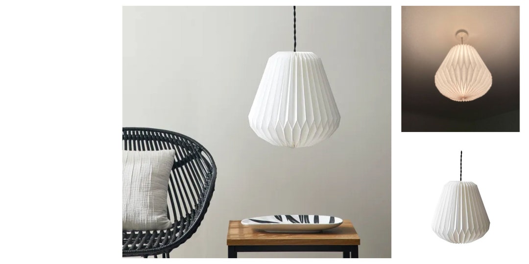 Modern Origami Decagon Paper Easy Fit Pendant Shade Children's Kids ...