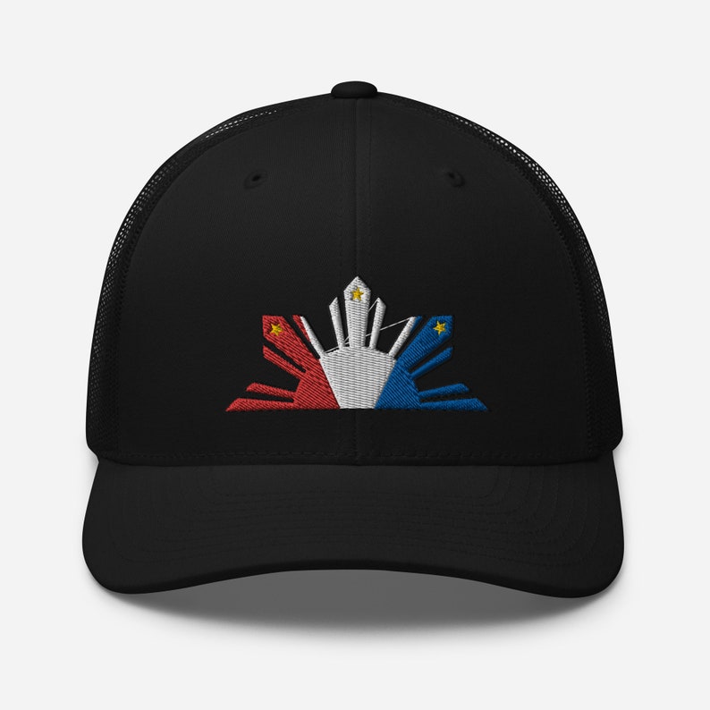Buddies Filipino Flag Hat, Philippines Embroidered Hat, Vintage ...