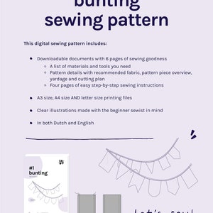 PDF Bunting Sewing Pattern | Sew Your Own Bunting | Beginner Level ...