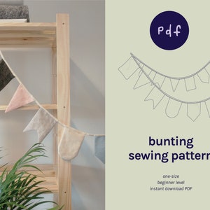 PDF Bunting Sewing Pattern Sew Your Own Bunting Beginner - Etsy