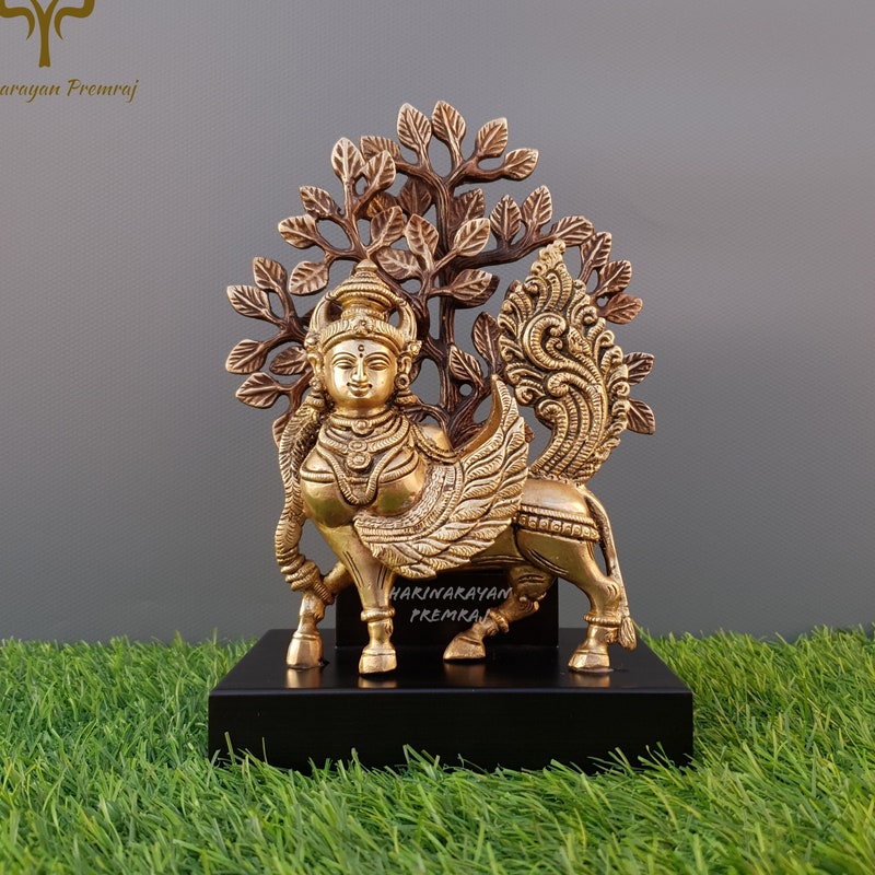 Brass Kamdhenu Cow Statue - Etsy