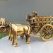 Brass Bull Cart Showpiece 23CM Vintage Indian Village Bullock - Etsy