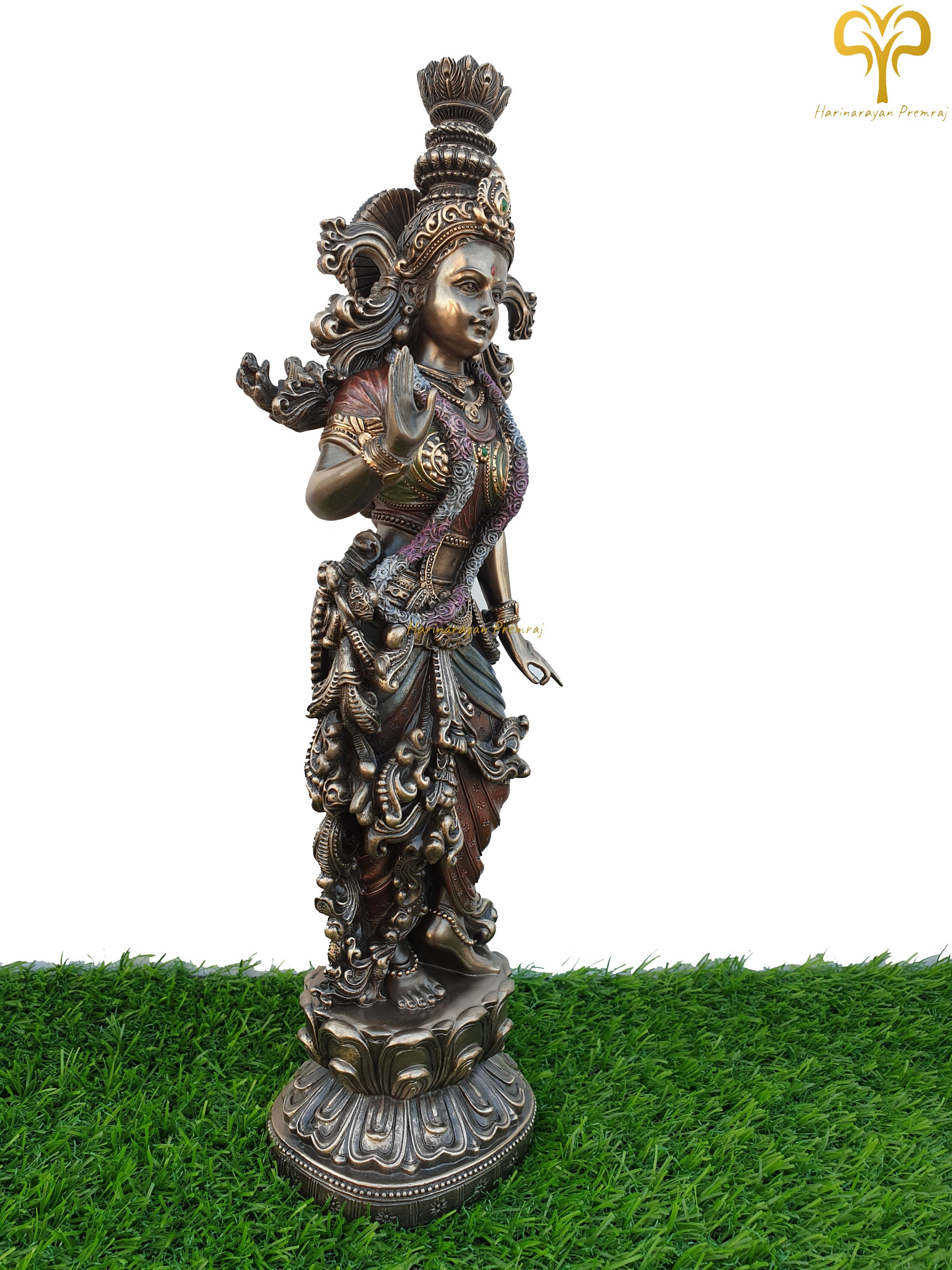 Radha Statue 14.5 Inch Bonded Bronze Goddess Radha Statue | Etsy