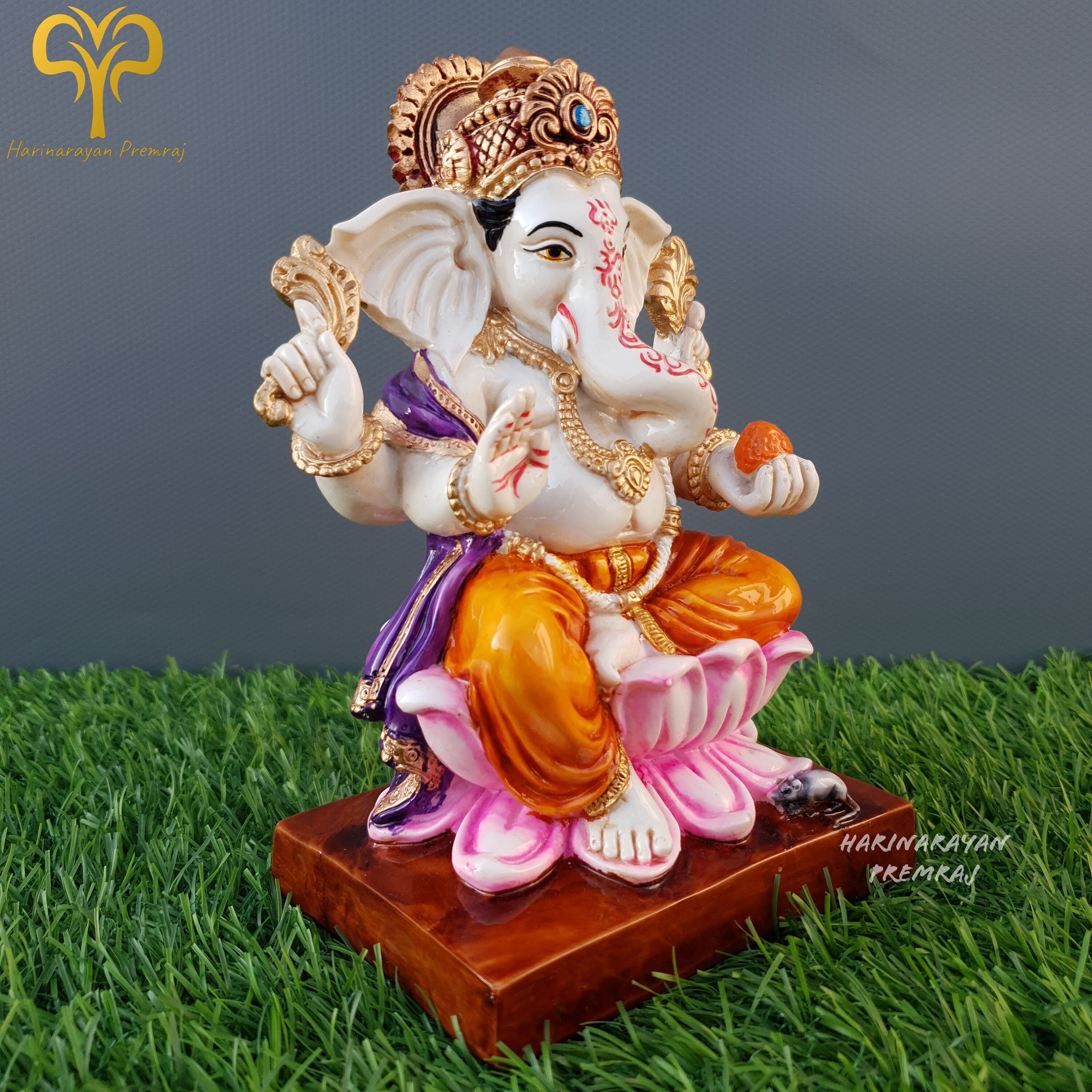 Lord Ganesha Statue 17.5CM Ganesh Statue Handpainted | Etsy