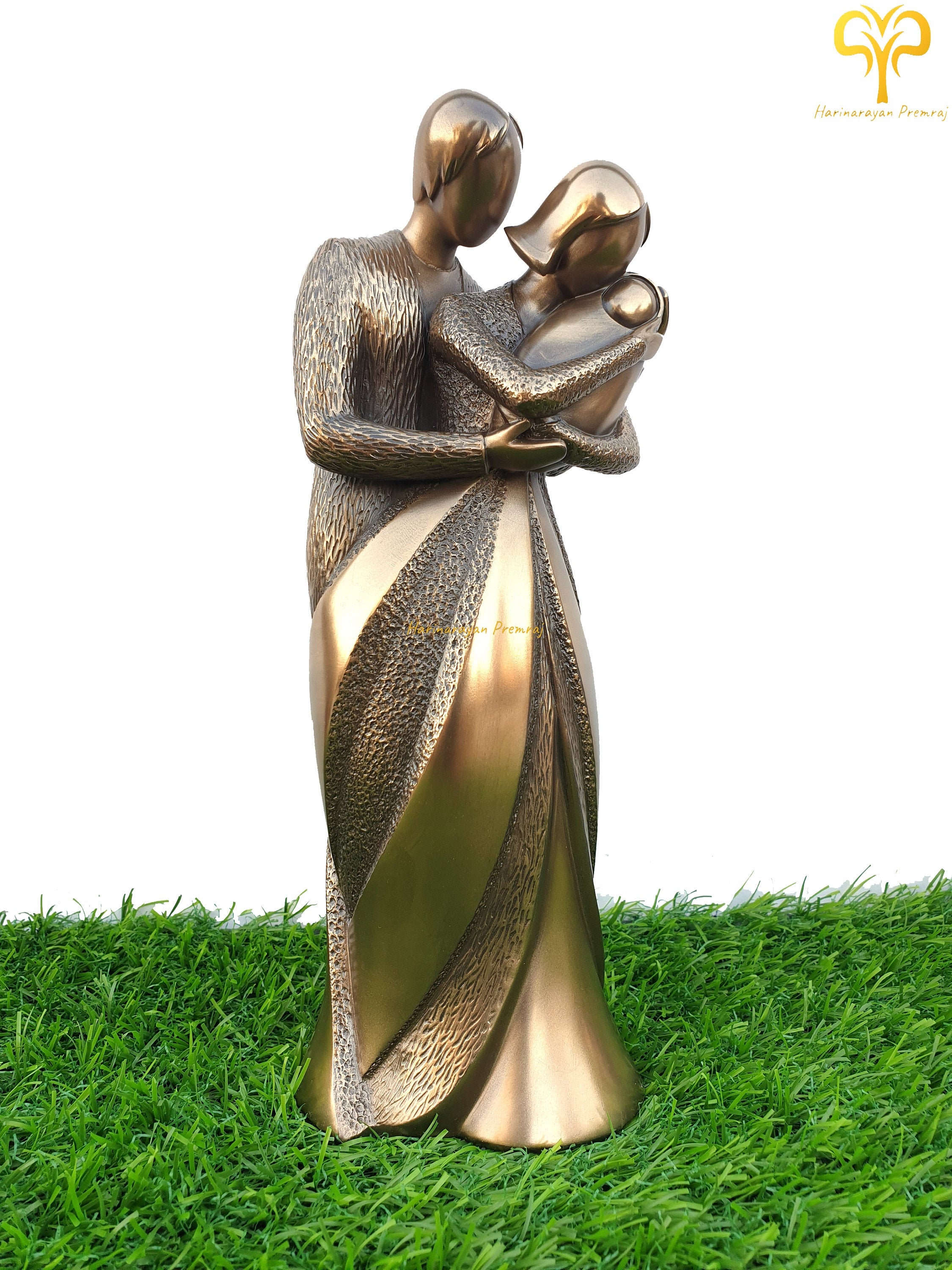 Happy Family Statue 9 Inch Three Family Parents With | Etsy