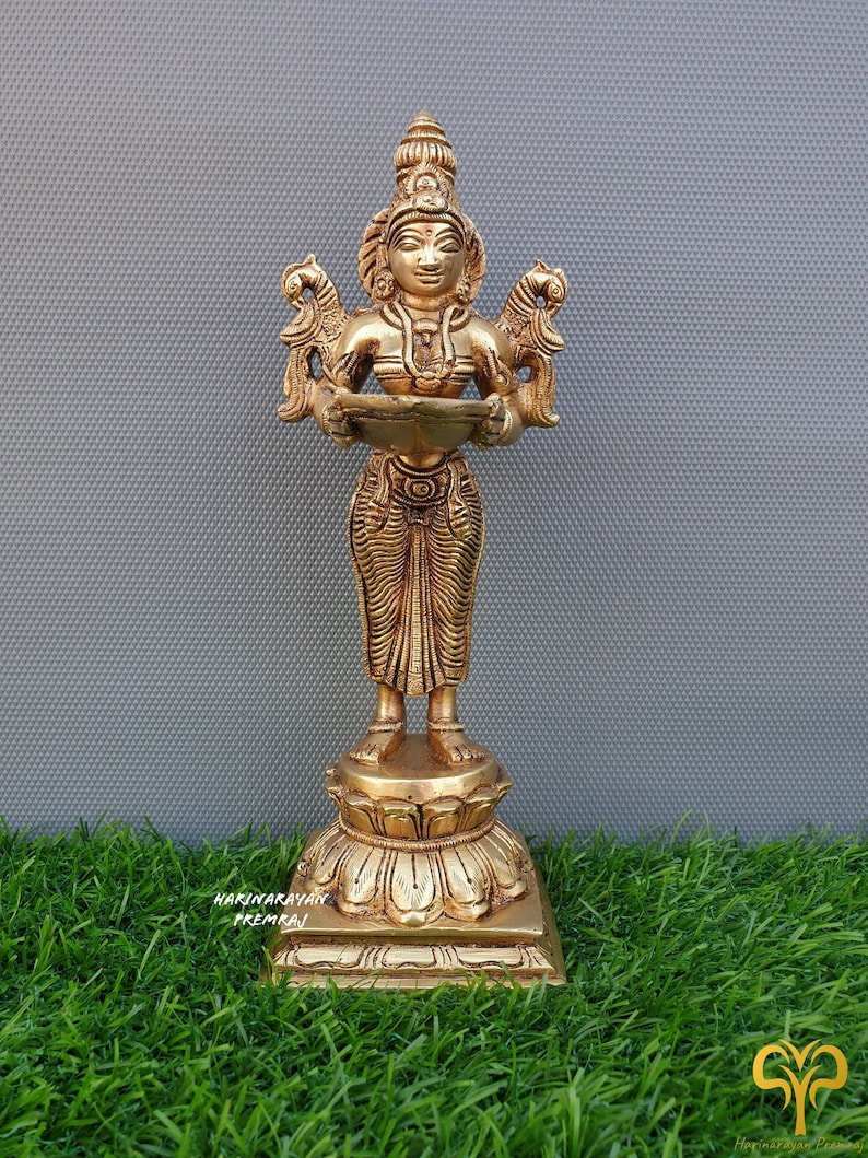 Brass Deep Laxmi, Deep Lakshmi, Oil Lamp Deep Lakshmi, 9" Inches, Deep ...