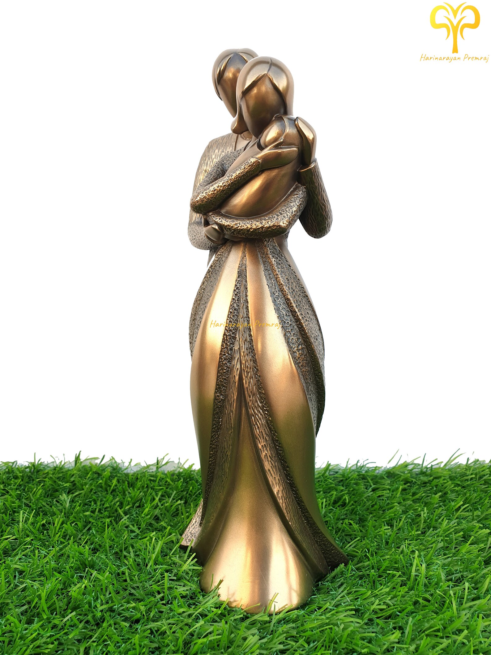 Happy Family Statue 9 Inch Three Family Parents With | Etsy