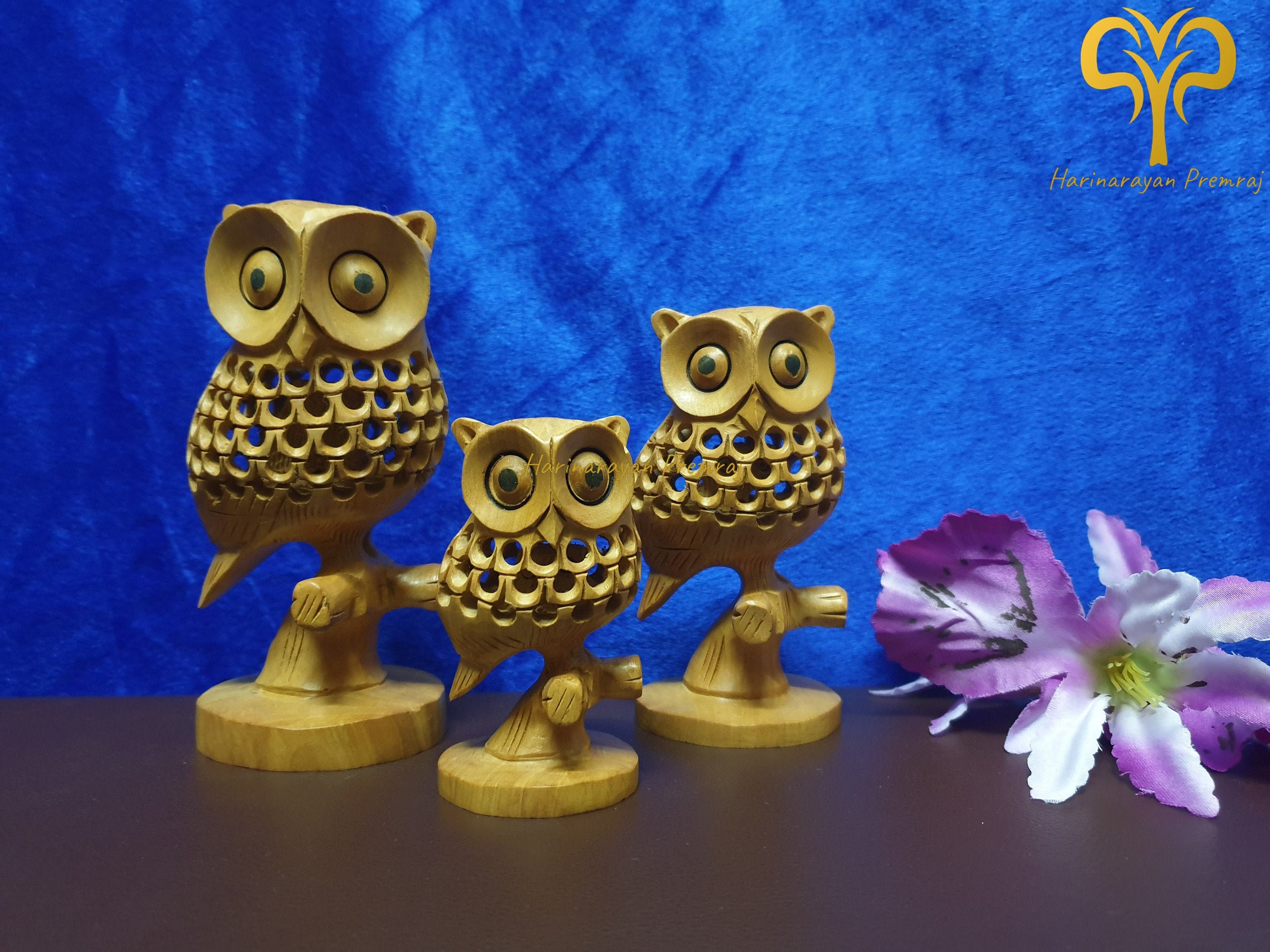 Owl Sculpture / Wooden Owl/ Handmade/ Beautiful Wooden Hand | Etsy