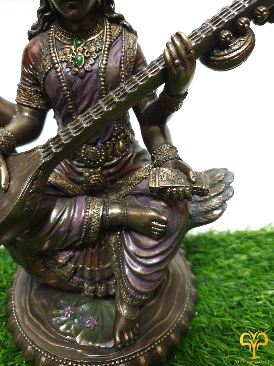 Saraswati Statue Sarasvati Statue 21 CM Bonded Bronze - Etsy