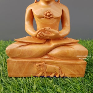 Wooden Mahaveer Swamy Idol, 15.5CM Handcarved Mahavir Bhagwaan ...