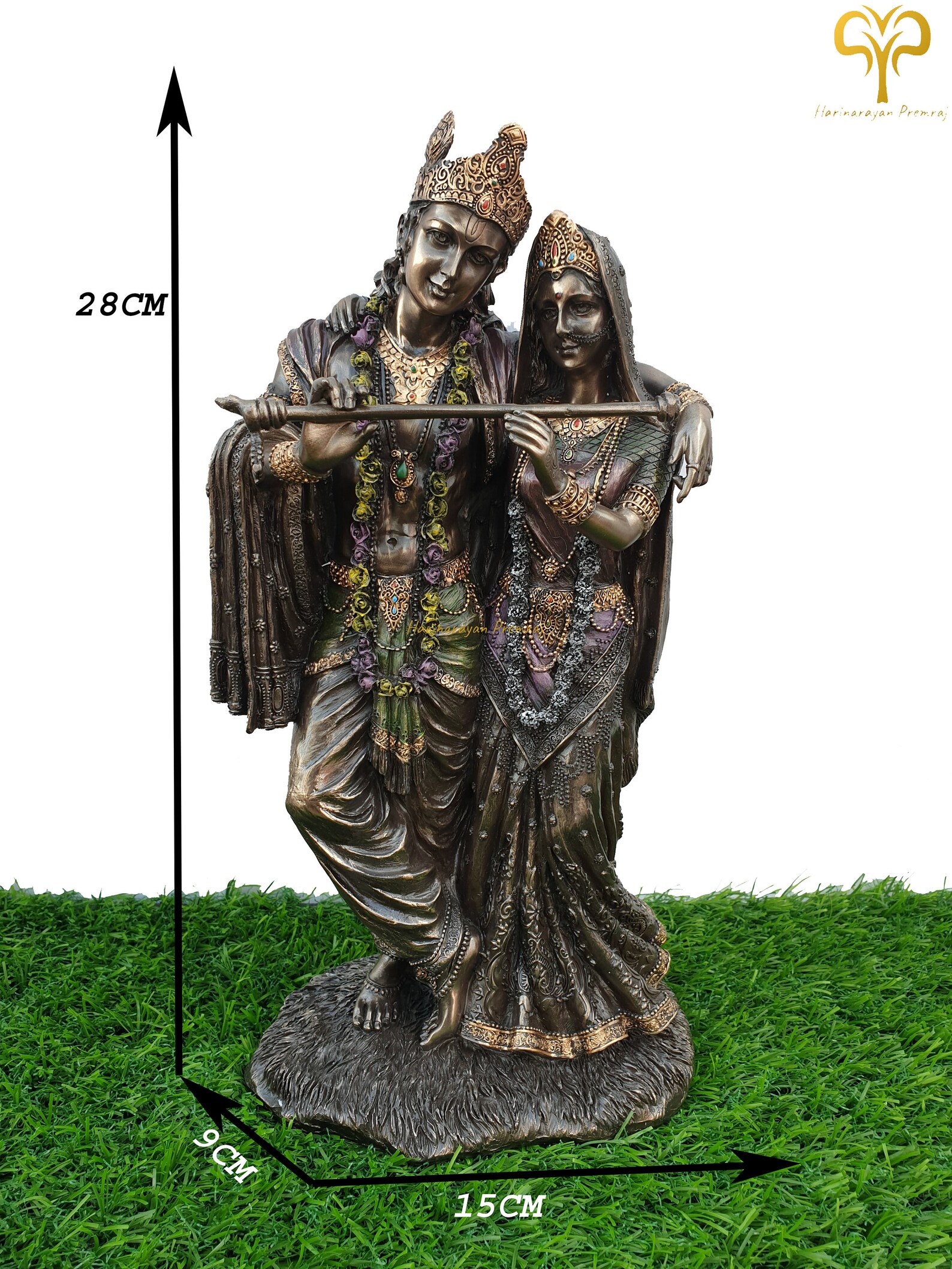 Radha Krishna Statue 11 Inch Bonded Bronze Radha | Etsy