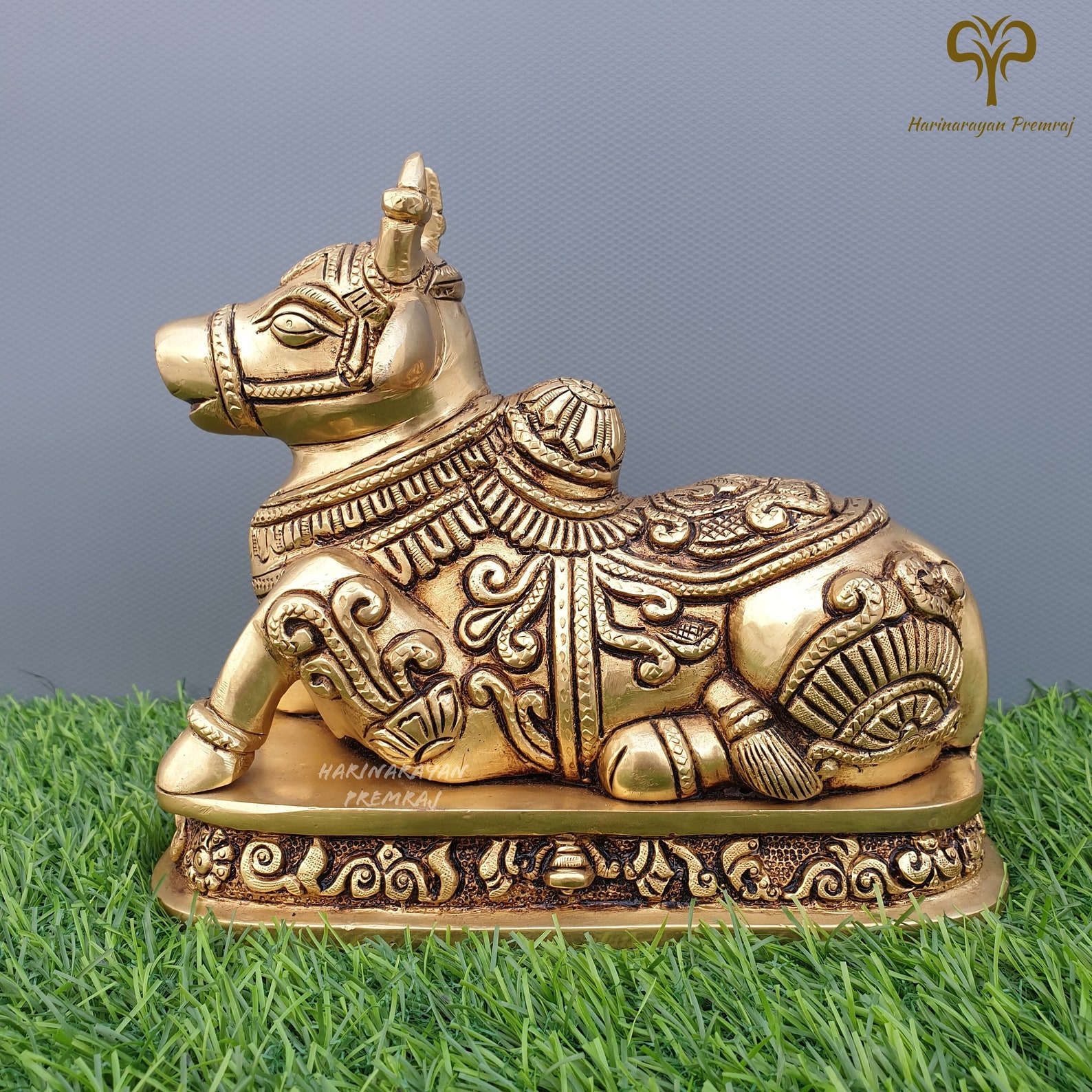 Brass Nandi Statue Nandi Cow Statue 7.5 Inch - Etsy