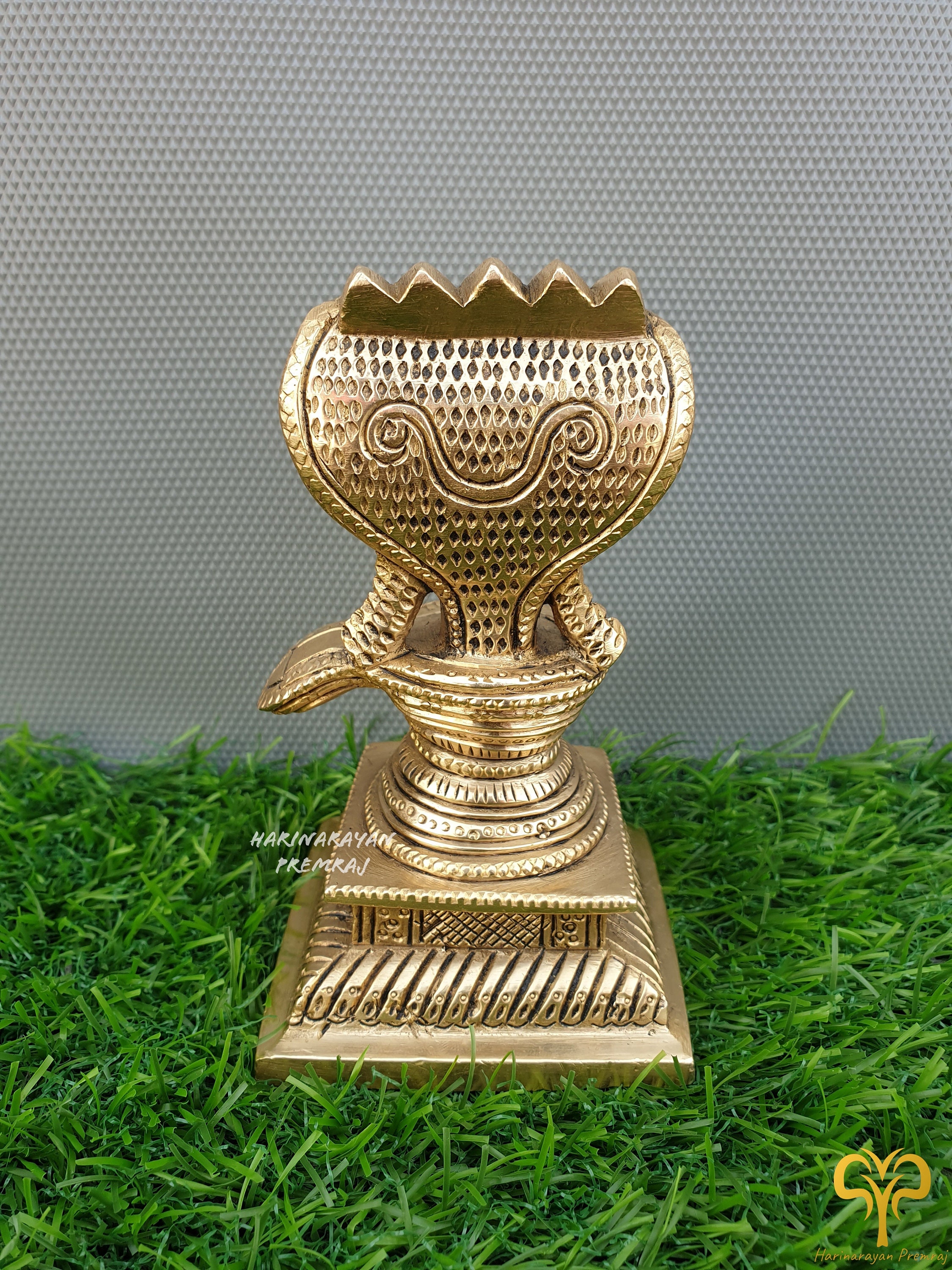 Brass Shiv Ling Shivling with Sheshnag 4.8 Inch Lord | Etsy