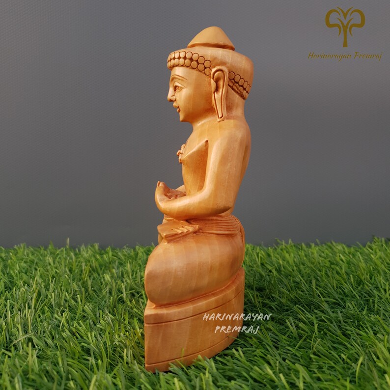 Wooden Mahaveer Swamy Idol 15.5CM Handcarved Mahavir - Etsy