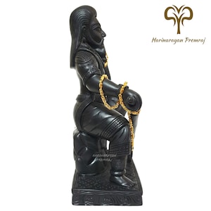 Lord Karuppanna Swamy in Karungali Ebony Wood, 23CM Karuppu Sami, South ...