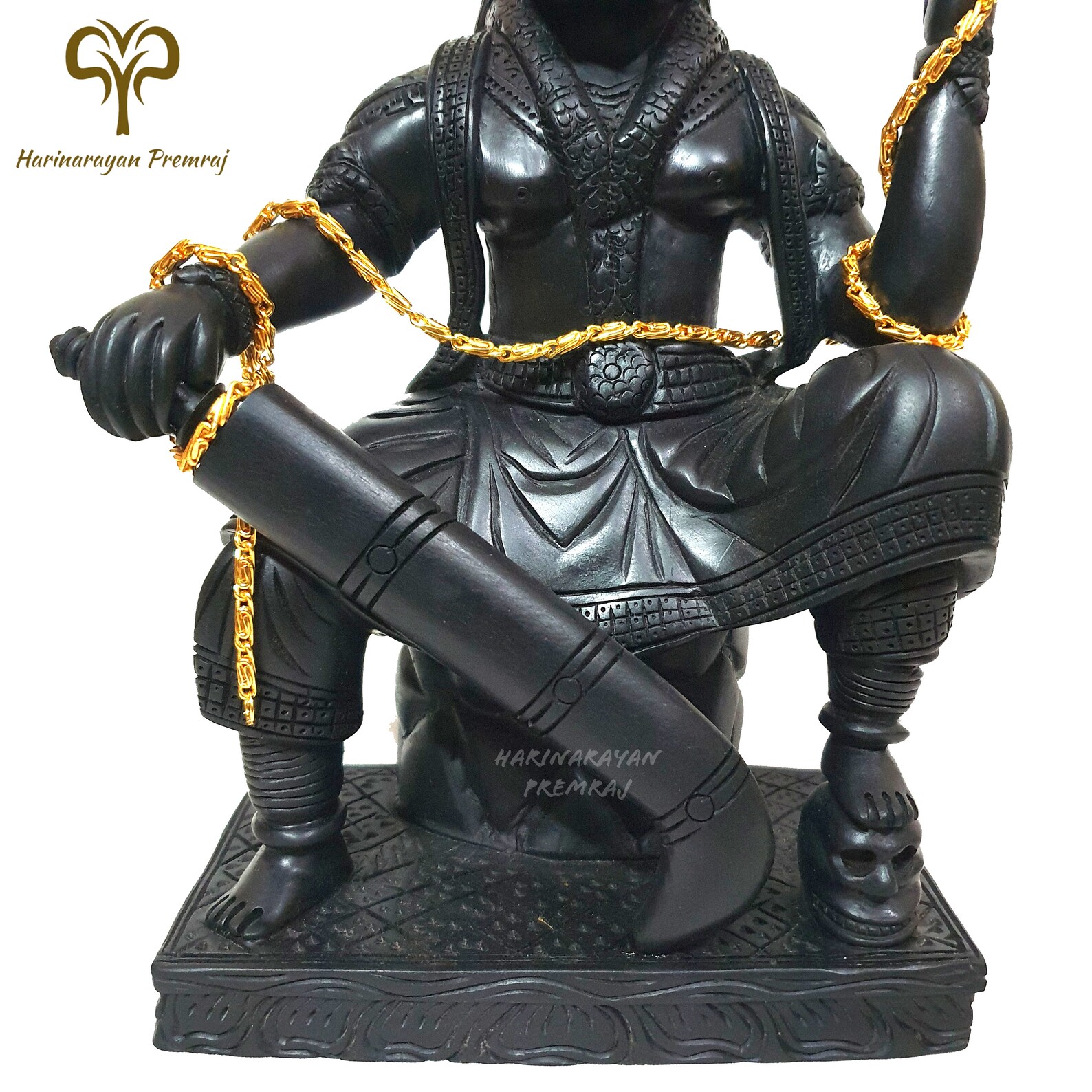 Lord Karuppanna Swamy in Karungali Ebony Wood, 23CM Karuppu Sami, South ...