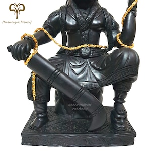 Lord Karuppanna Swamy in Karungali Ebony Wood, 23CM Karuppu Sami, South ...