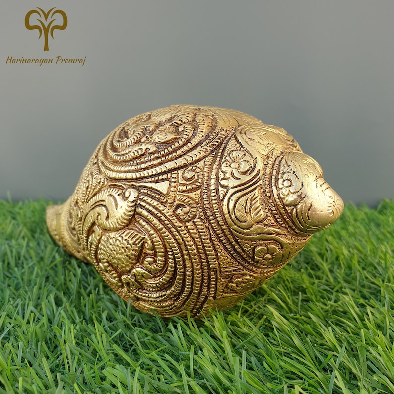 Brass Lord Ganesha Carving Conch Shell, 18CM Brass Conch Shankh ...