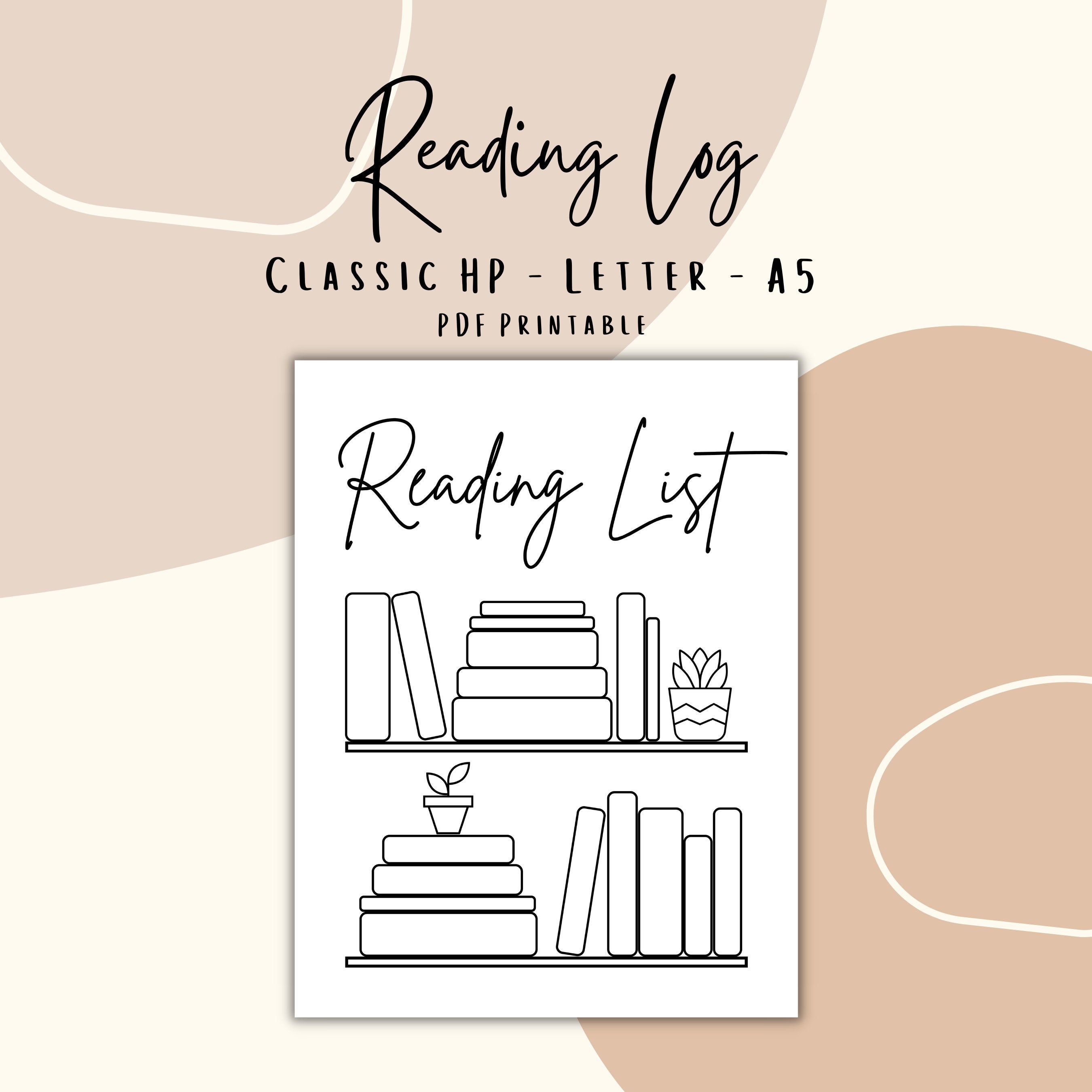 Reading Log (3 Sizes) - Printable PDF - Happy Planner - Classic - Big ...